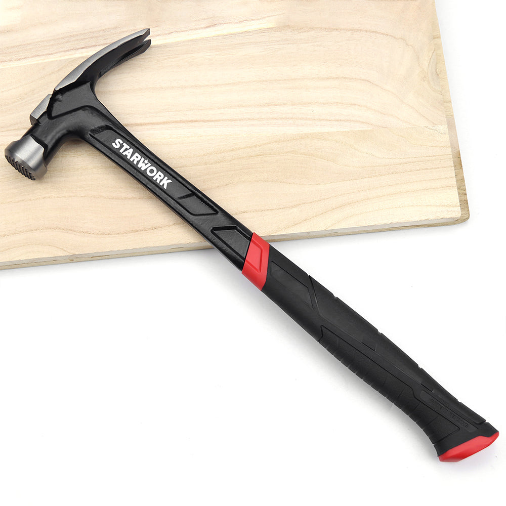 STARWORK TRUE MECHANIC™ 22oz Hammer with Comfort Grip, Nailing Hammer