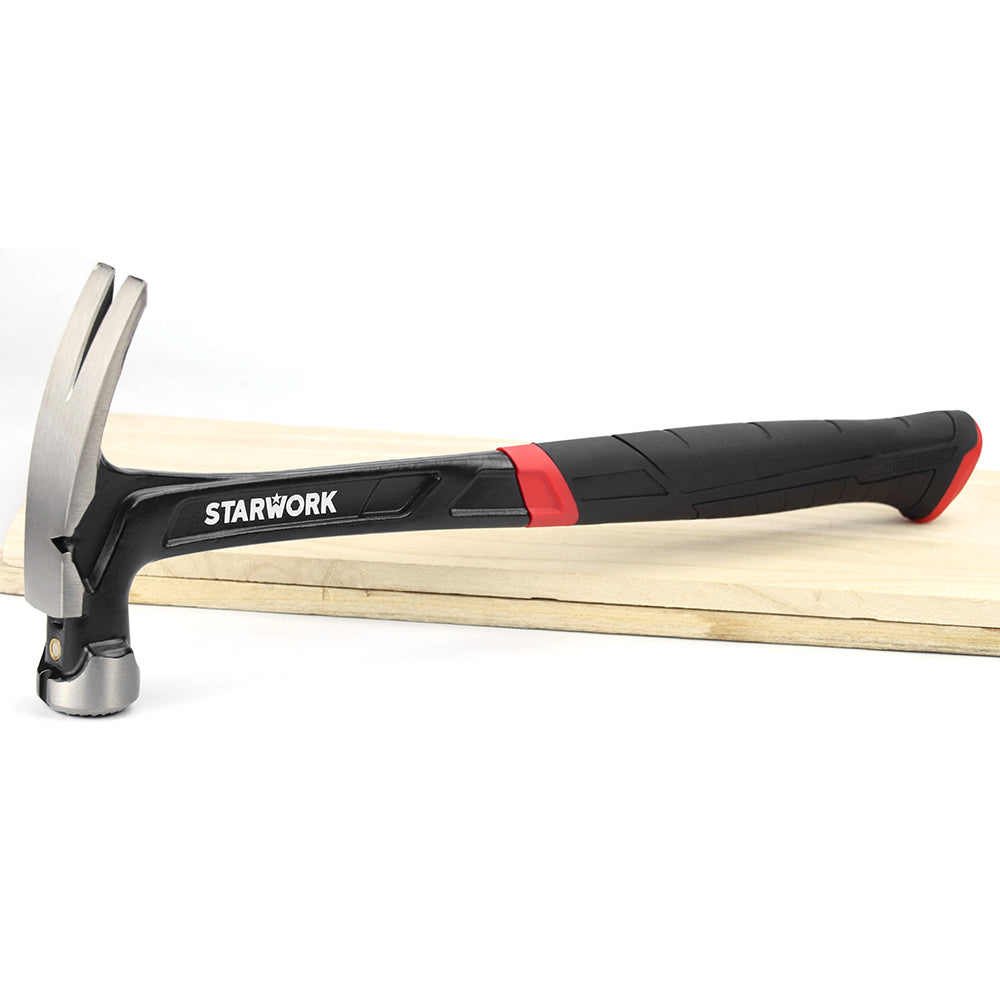 STARWORK TRUE MECHANIC™ 22oz Hammer with Comfort Grip, Nailing Hammer